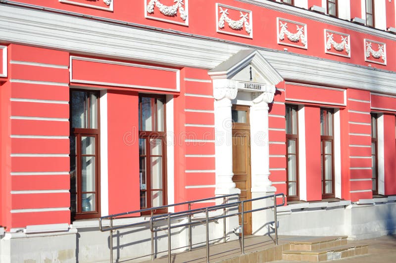 Facade of an old building stock photo. Image of cement - 243120666