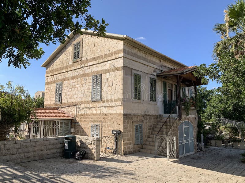An Old Restored House in the Templer Quarter in Haifa Editorial Photo ...