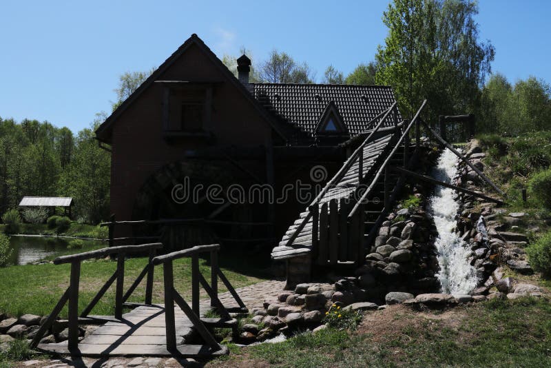 Old Restored Mill on a Sunny Day Stock Image - Image of canal, historic ...