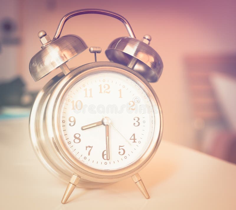 Old retro alarm clock stock photo. Image of room, tired - 57771938