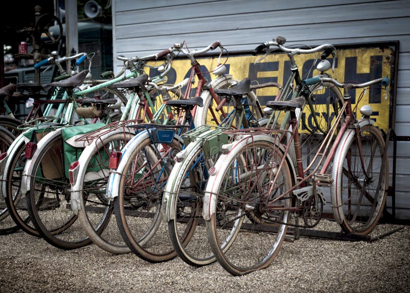 Old retro bikes. stock image. Image of outdoors, rust - 34293859