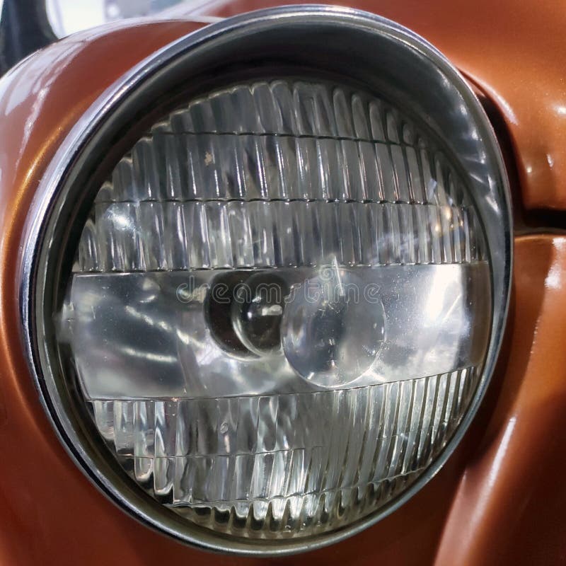 Old Retro Car Headlight Close View Photo, Automobile Background Stock ...