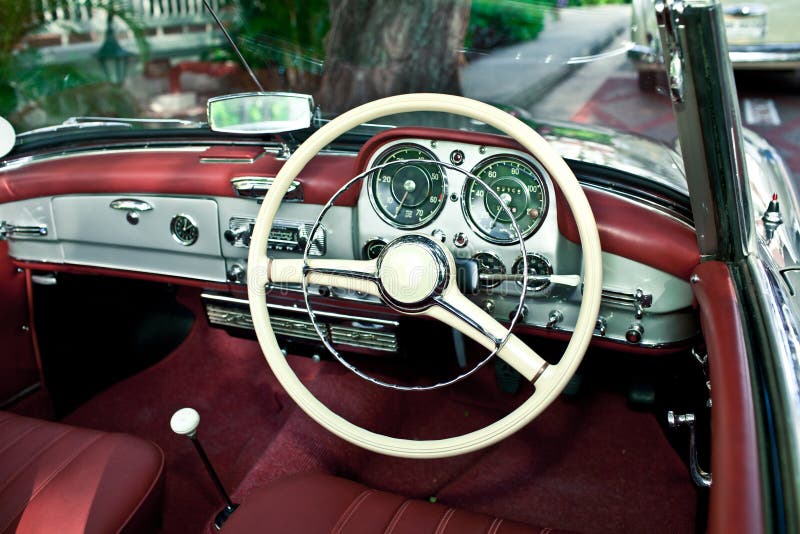 Retro car interior stock photo. Image of retro, american - 4417466