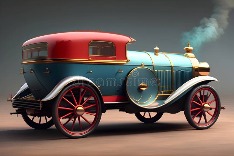 An Old Retro Classic Sports Car, Side View. Stock Illustration ...