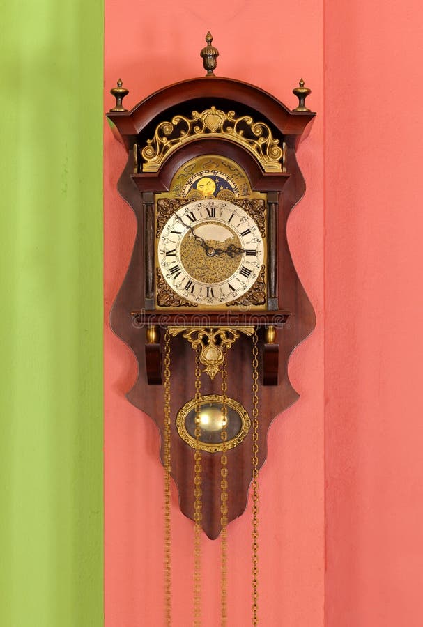 Traditional Colorful Wooden Cuckoo Clocks Stock Photo - Image of wall ...