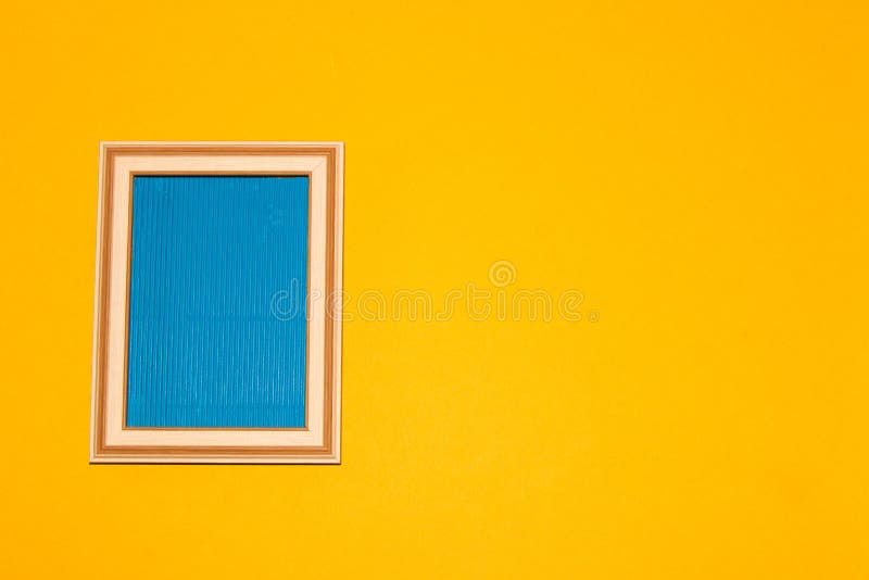 Old Retro Frame with Blue Copy Space on the Left Side of the Background ...