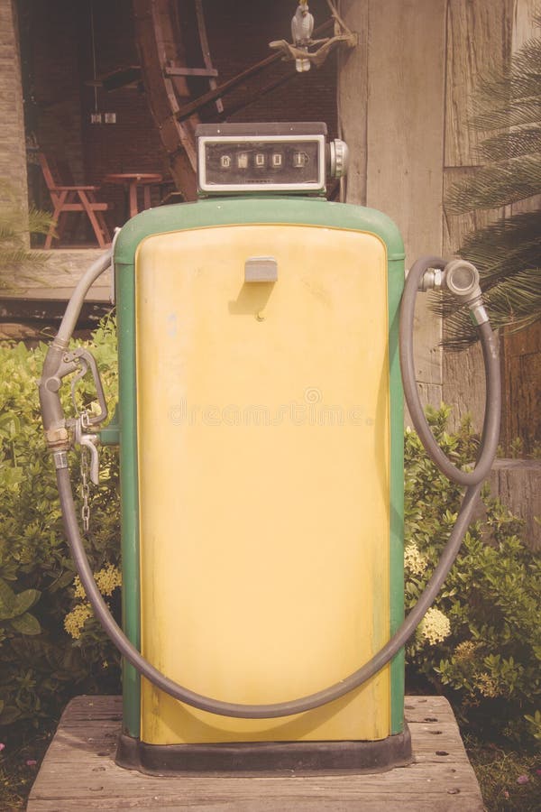 Old Retro Fuel Dispenser, Vintage Style Stock Image - Image of fuel ...