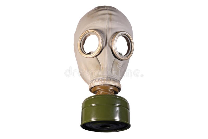 Old Retro Gas Mask Isolated on White Background Stock Image - Image of ...