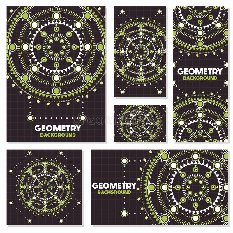 Old Retro Geometry Vintage Style Background Design Template Stock ...