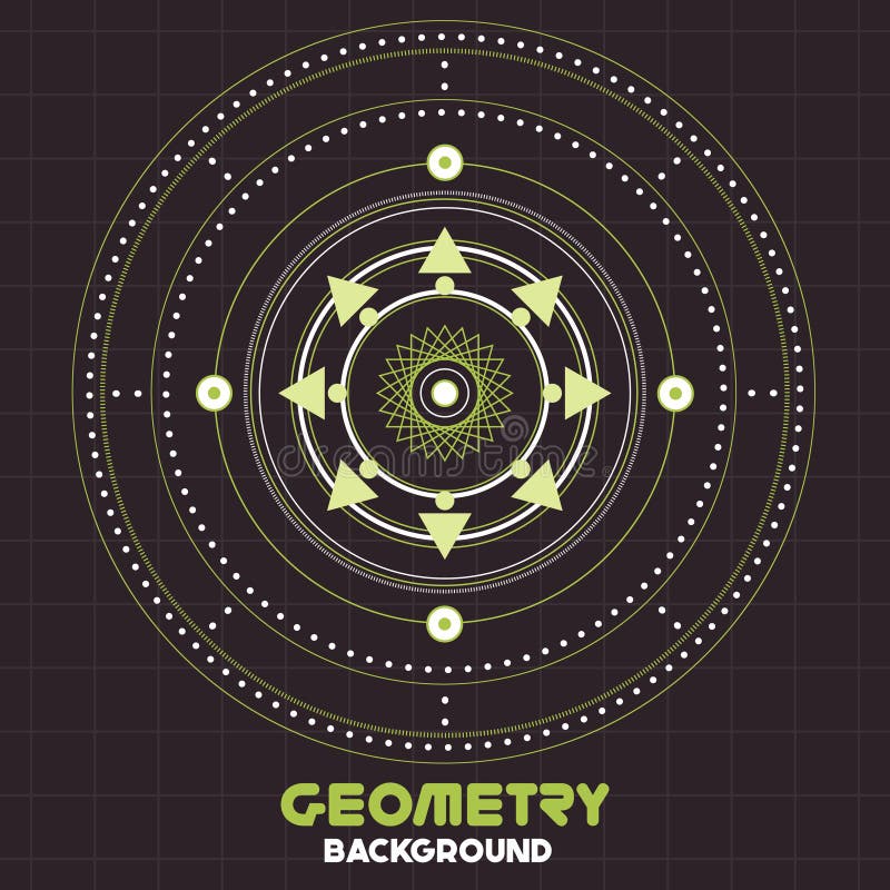 Old Retro Geometry Vintage Style Background Design Template Stock ...