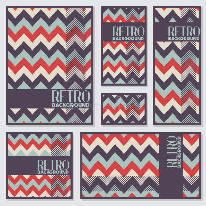 Old Retro Geometry Vintage Style Background Design Template Stock ...