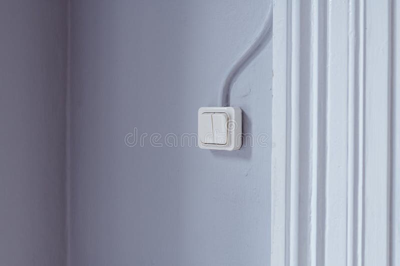 Old Retro Light Switch in Living Room Stock Photo - Image of interior ...