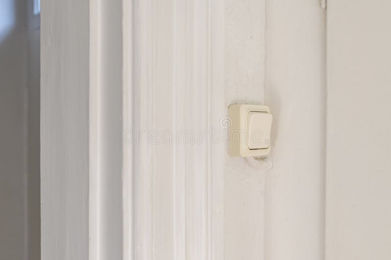 Old Retro Light Switch in Living Room Stock Image - Image of weathered ...