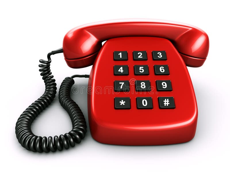 Old Retro Phone with a Digital Numpad Stock Illustration - Illustration ...