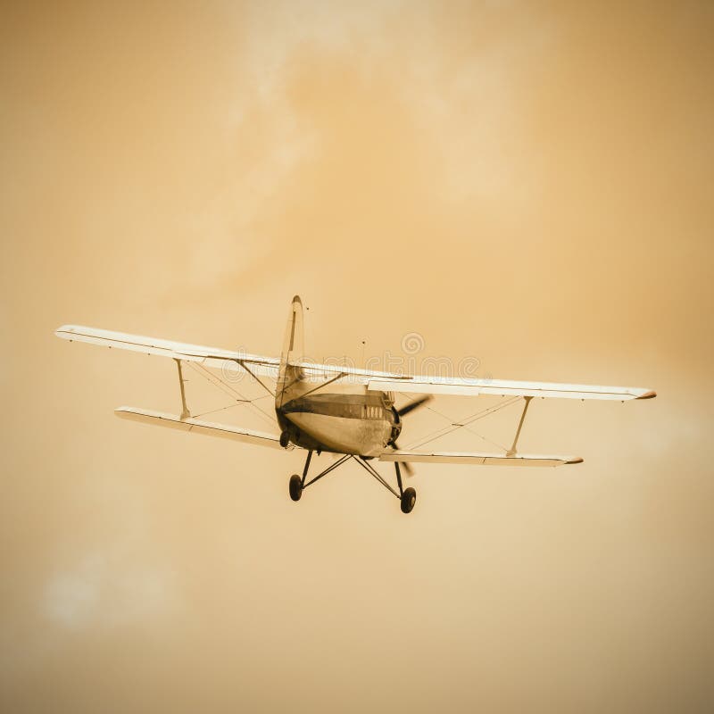 Old retro plane. stock image. Image of motion, aviator - 54699515