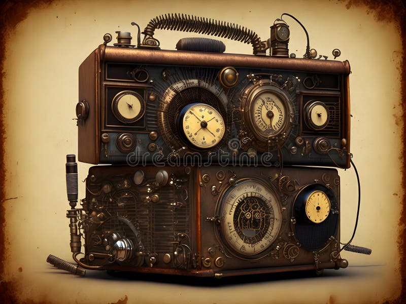 Old Retro Radio, Generative AI Illustration Stock Illustration ...