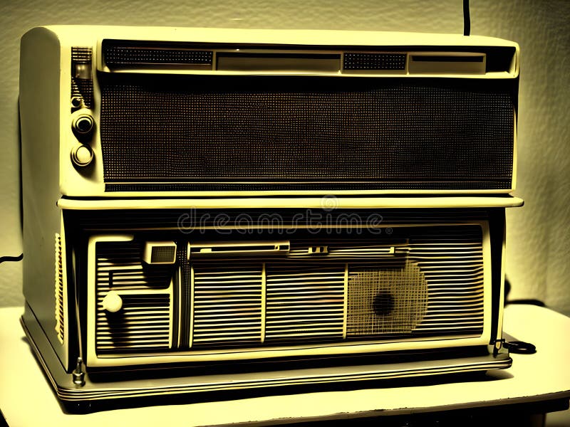 Old Retro Radio, Generative AI Illustration Stock Illustration ...