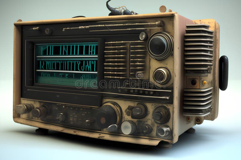 Old Retro Radio, Generative AI Illustration Stock Illustration ...