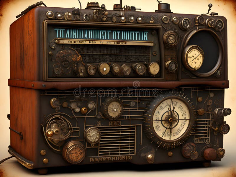 Old Retro Radio, Generative AI Illustration Stock Illustration ...
