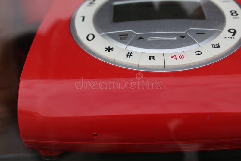 Old Retro Red Telephone with Radio Stock Photo - Image of pink, organ ...