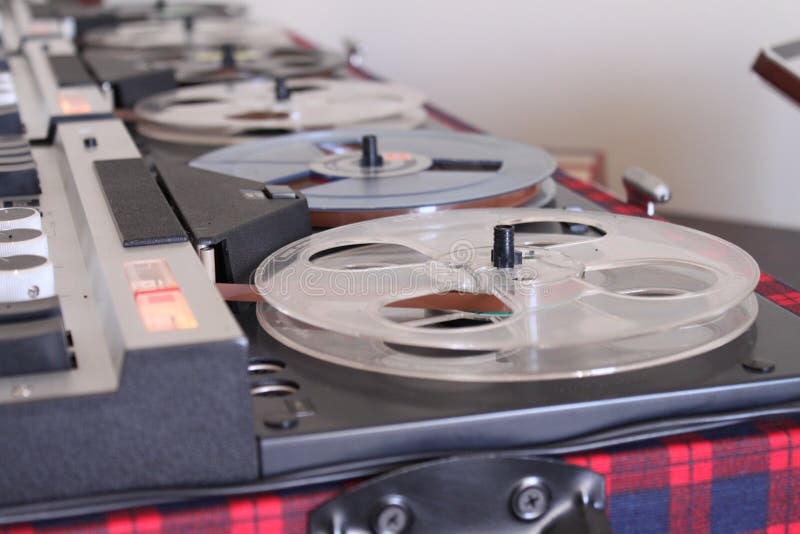 Old Retro Reel Audio Recorder Stock Image - Image of obsolete, closeup ...