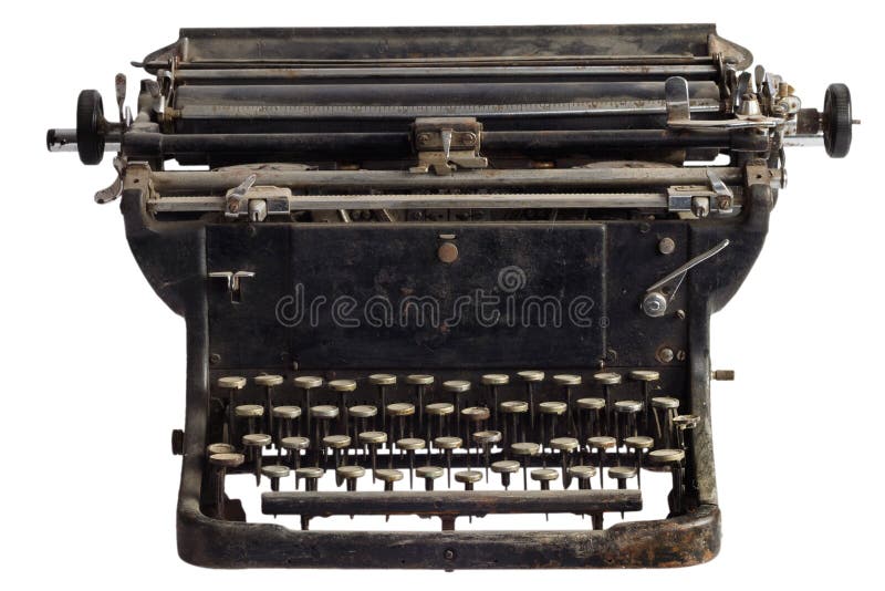 Old Retro Rusty Vintage Typewriter Stock Image - Image of copywriter ...