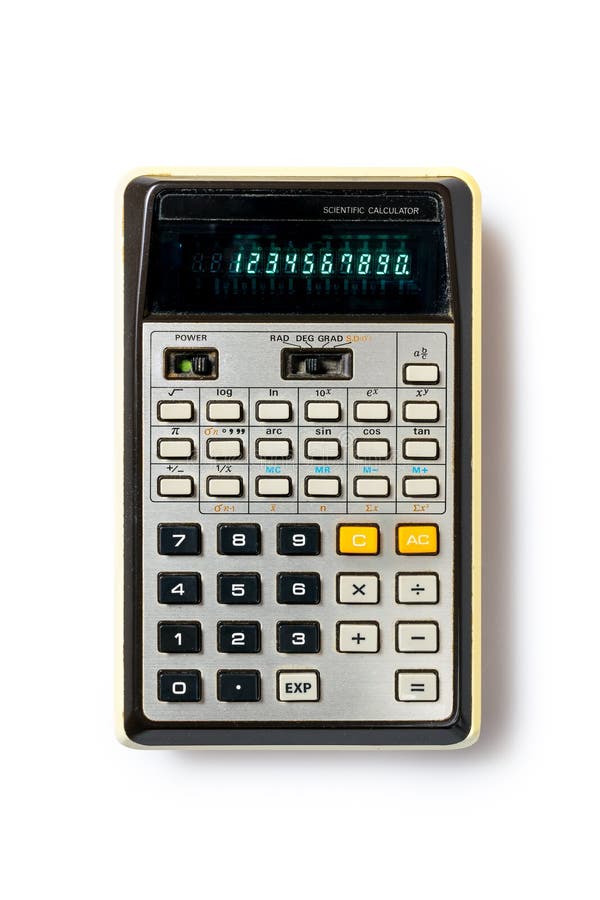 Old Retro Scientific Calculator Stock Image - Image of macro, function ...