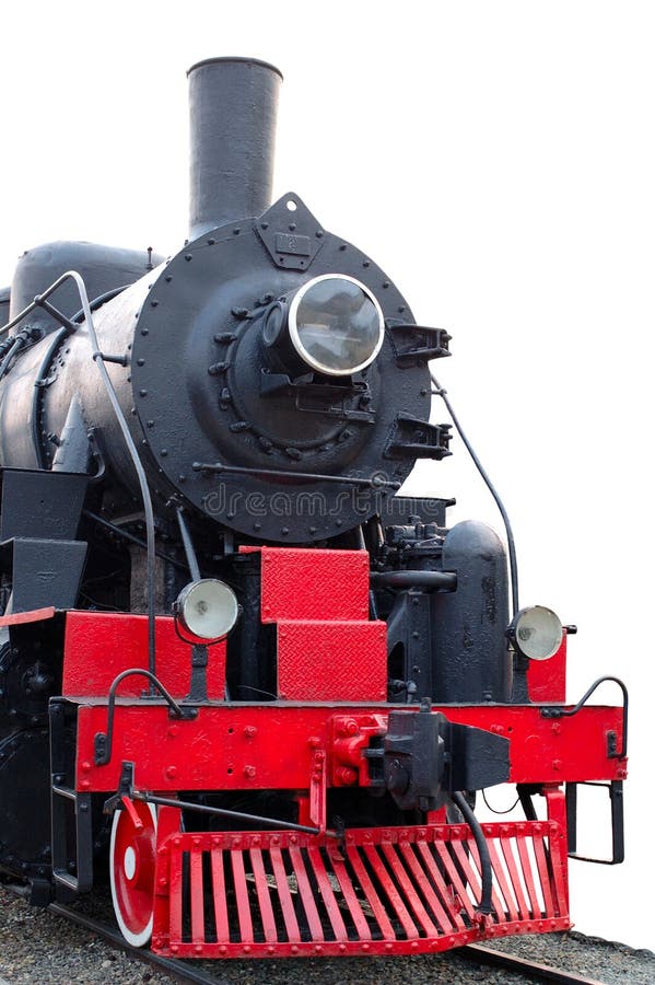 Front View Train Steam Locomotive. Stock Photo - Image of engine, retro ...