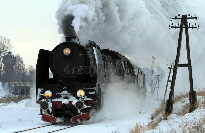Old retro steam train stock image. Image of daylight - 13133989