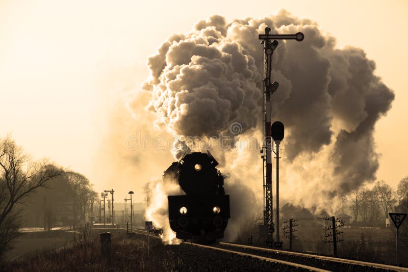 Old retro steam train stock photo. Image of transportation - 23226282
