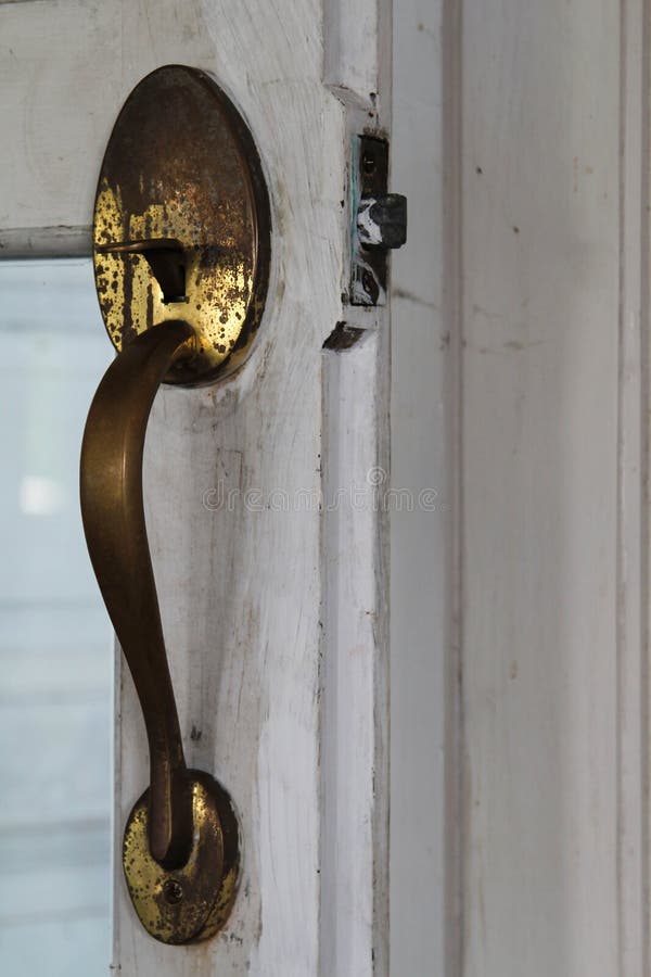 Old Handle Door in Old House Stock Photo - Image of style, front: 238621194
