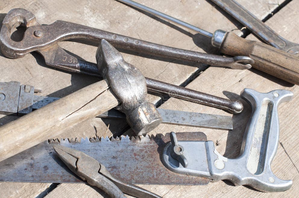 Old retro tools stock image. Image of scissors, tools - 32853593