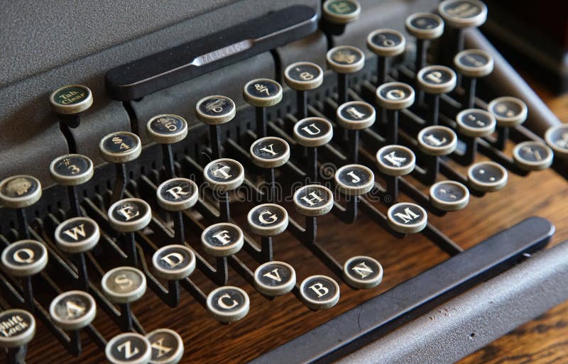 Old retro typewriter stock photo. Image of writing, alphabet - 301834698