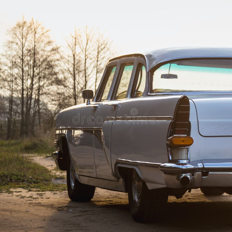Old Retro or Vintage Car Back Side Stock Image - Image of nostalgia ...