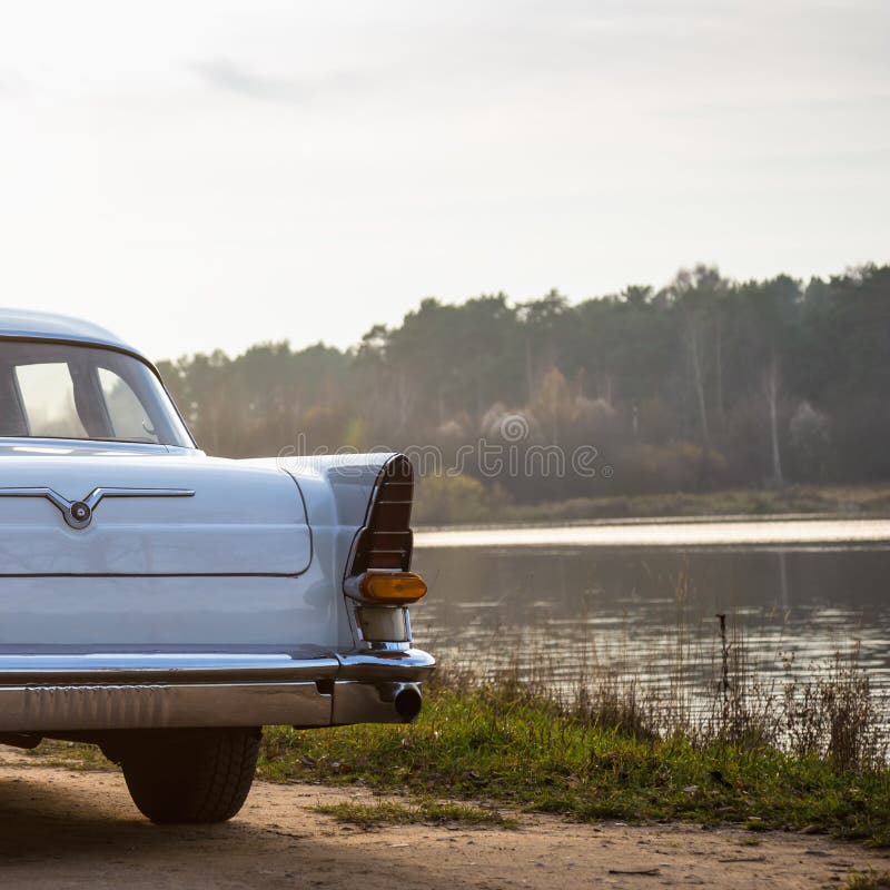 Old Retro or Vintage Car Back Side Stock Photo - Image of collection ...