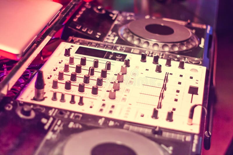 Retro dj s mixer stock photo. Image of jockey, event, club - 5356808
