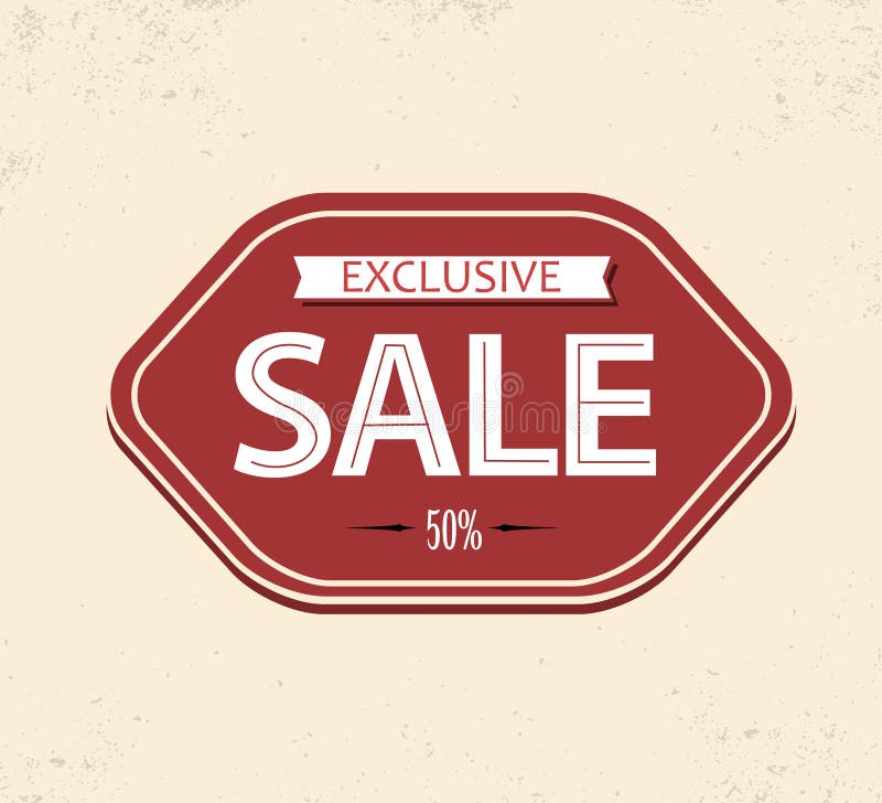 Old Retro Vintage Sale Label Stock Illustration - Illustration of ...