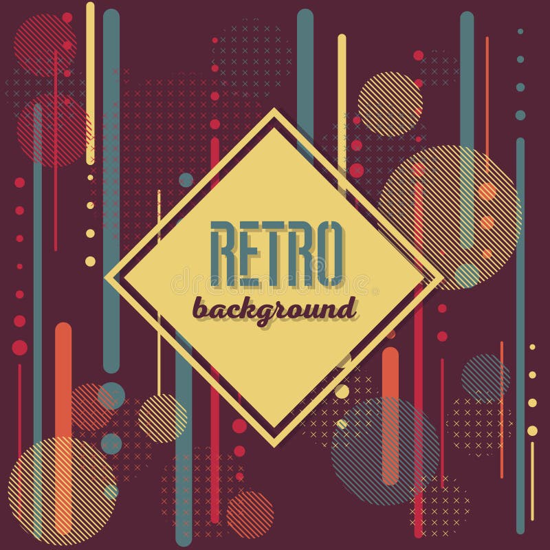 Old Retro Vintage Style Background Design Template Stock Vector ...