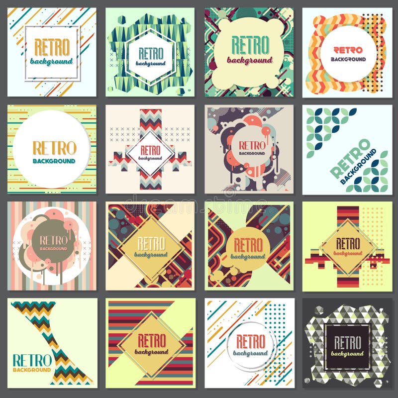 Old Retro Vintage Style Background Design Template Stock Vector ...