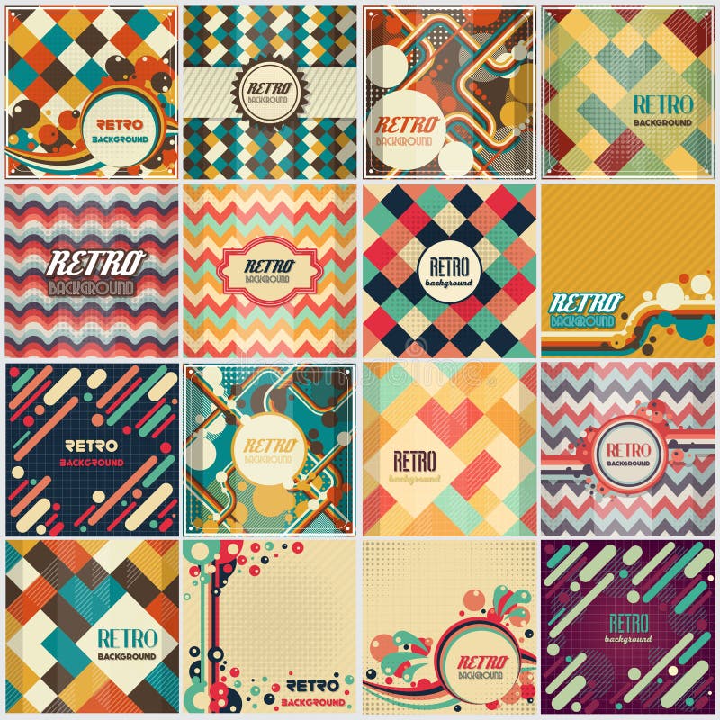 Old Retro Vintage Style Background Design Template Stock Vector ...