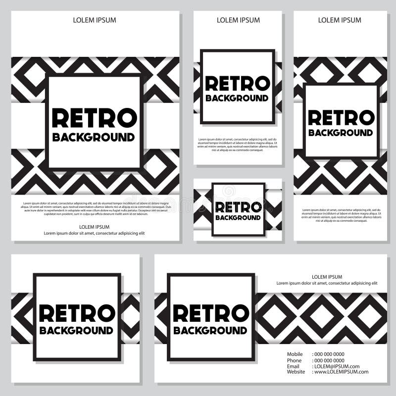 Old Retro Vintage Style Background Design Template Stock Vector ...