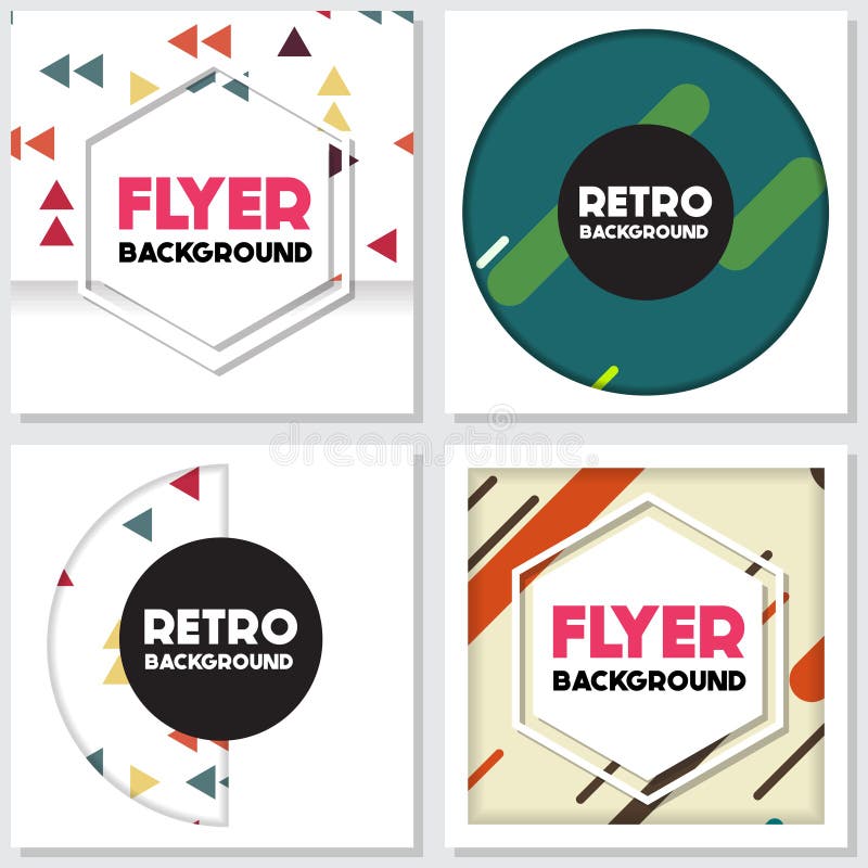 Old Retro Vintage Style Background Design Template Stock Vector ...