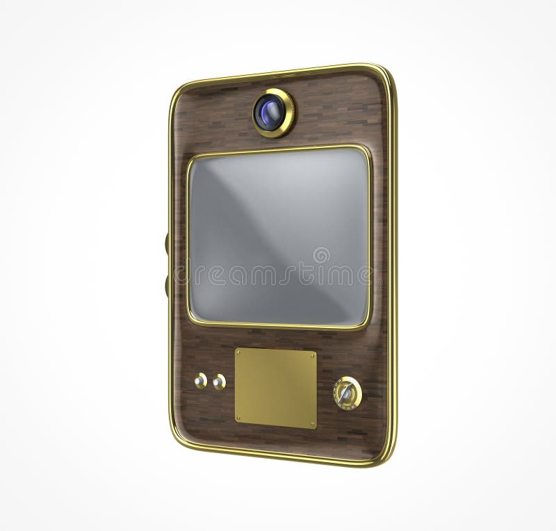 Old retro vintage tablet stock illustration. Illustration of sensory ...