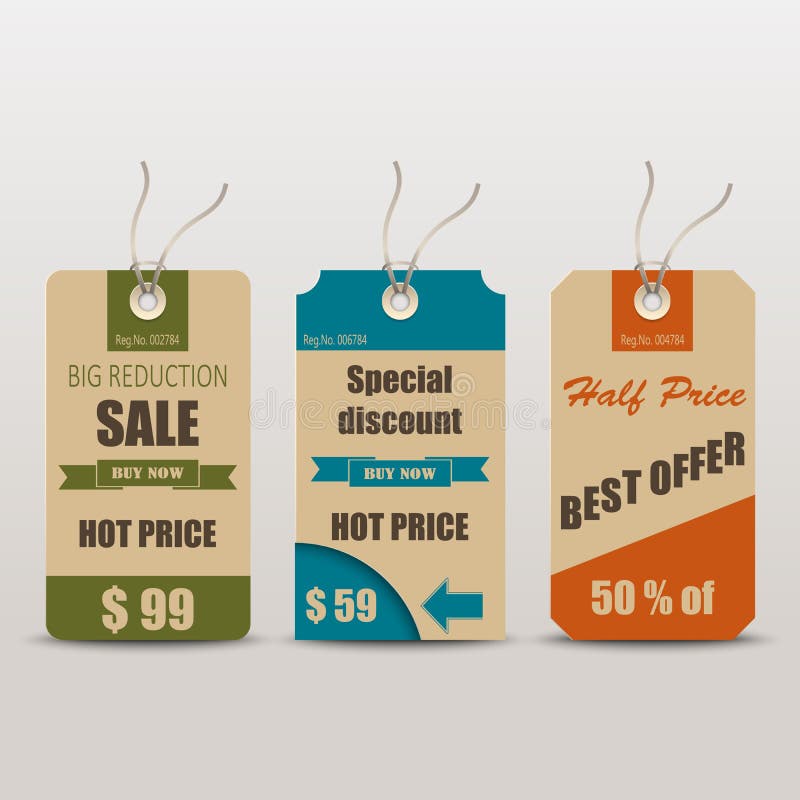 Old Retro Vintage Tag for Sale Stock Vector - Illustration of template ...