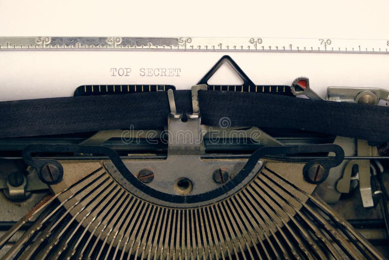 Old Retro Vintage Typewriter. a White Sheet with the Printed Text Top ...