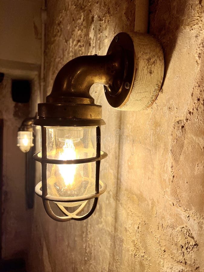 Old Wall Light stock image. Image of retro, bulb, illumination - 295276981