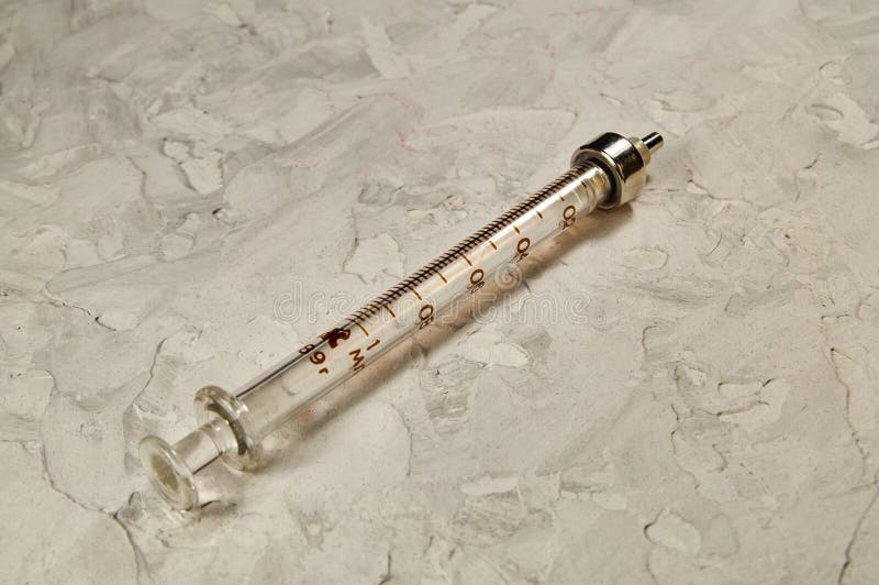Old Reusable Syringes and Needles. Multiple-use Syringes Stock Image ...