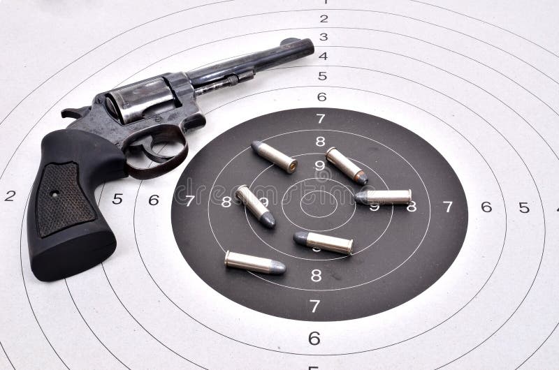 Old gun with bullet stock photo. Image of black, shot - 30006584