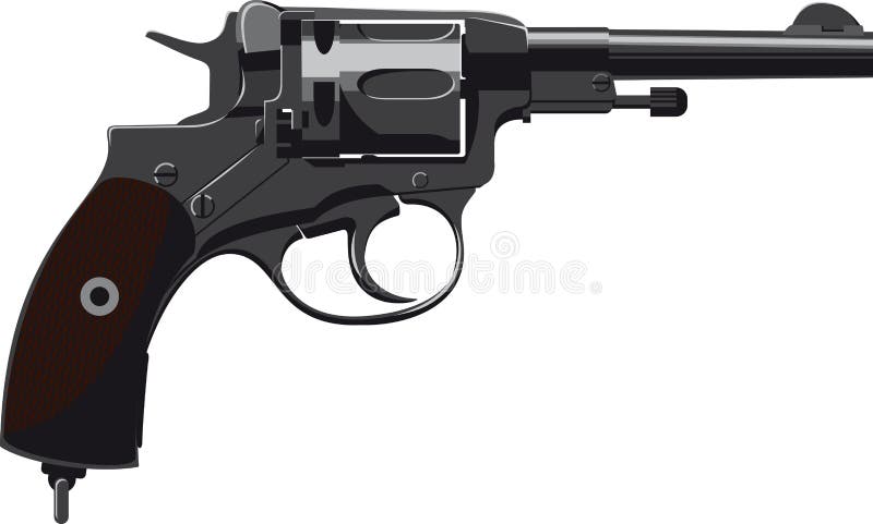 Revolver, side view stock illustration. Illustration of security - 80688849