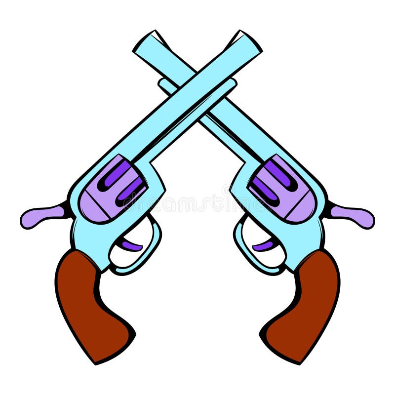 Old Revolvers Icon, Icon Cartoon Stock Vector - Illustration of army ...